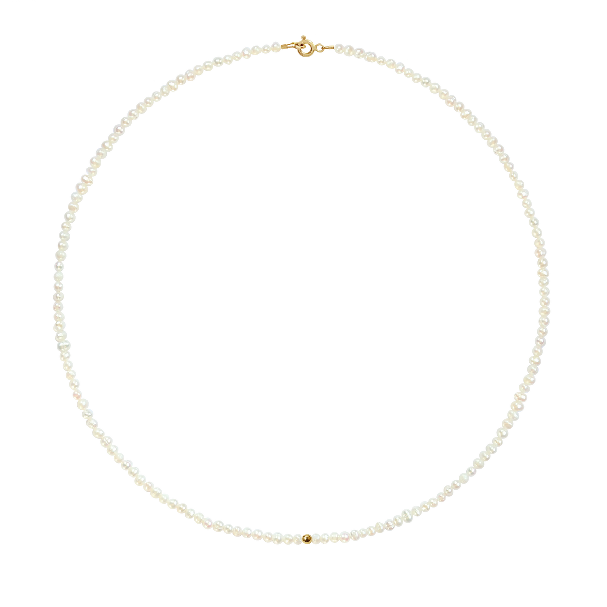 14k Gold Mini Pearl Bead Necklace | Lisa&Co.